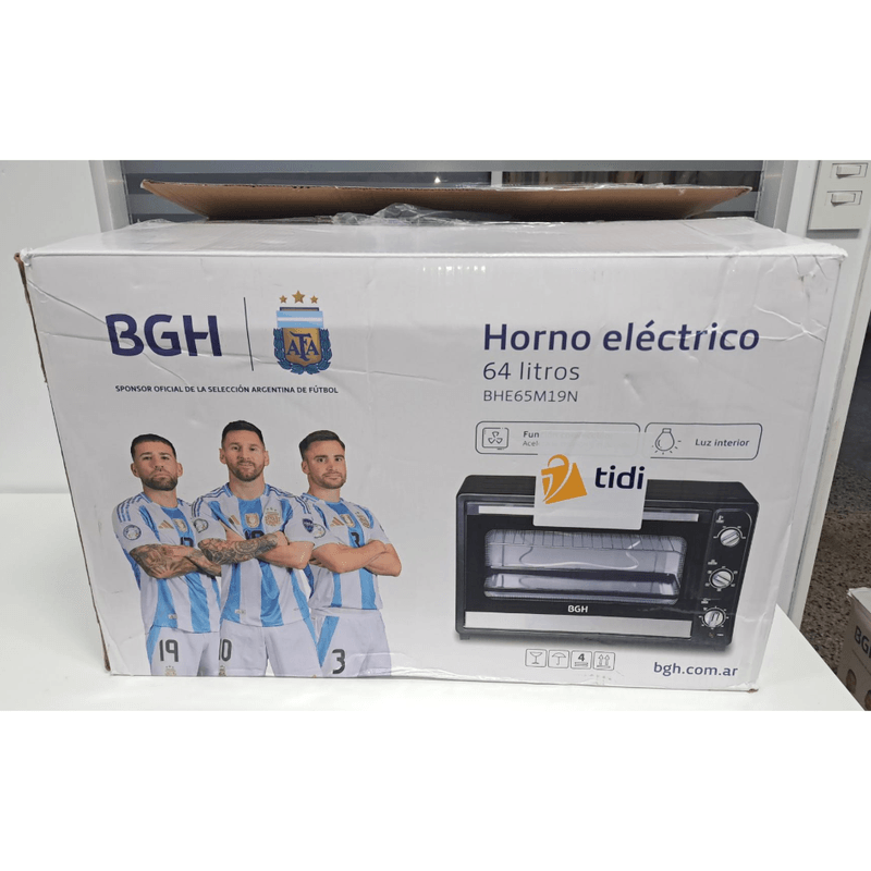 Horno Eléctrico BGH BHE65M19N 2200W 64 Lts Grill OUTLET | tidi